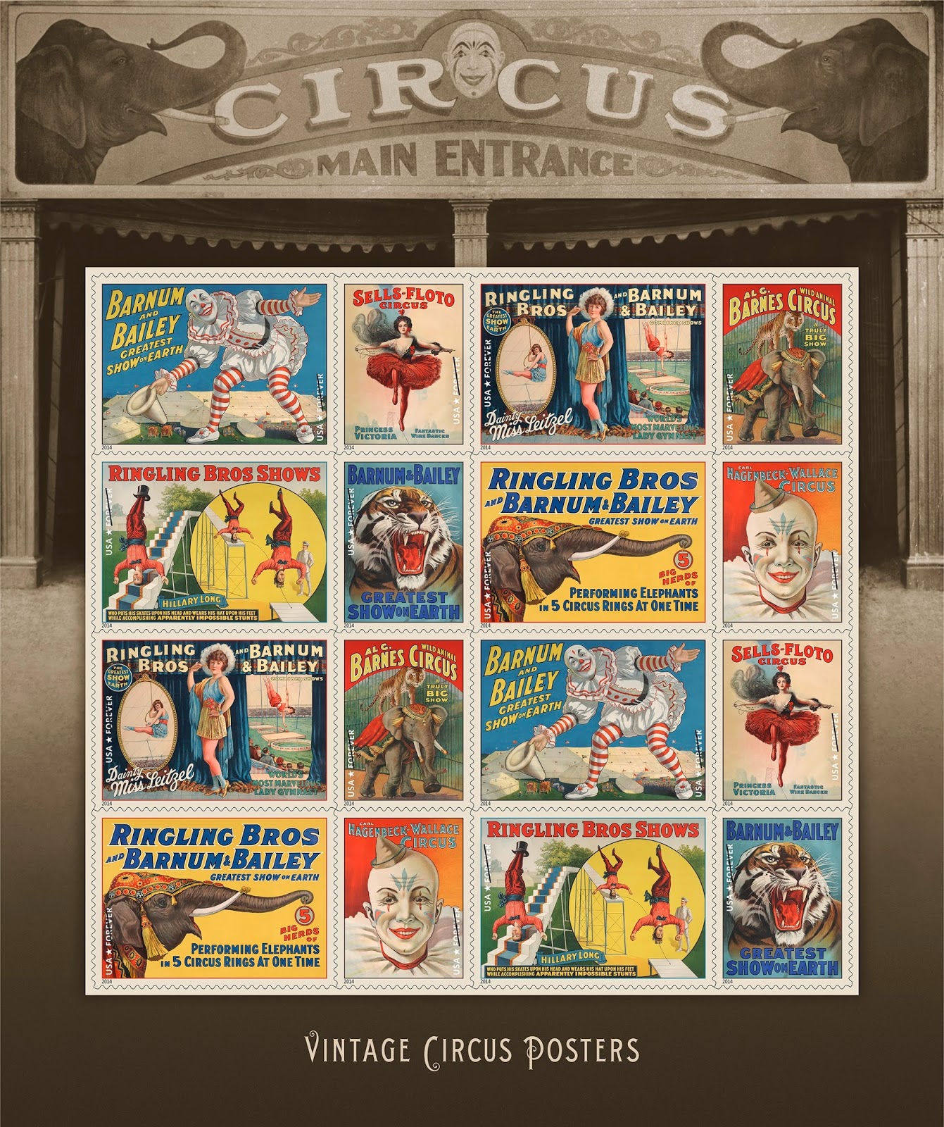 One Postcard a Day: Vintage Circus Poster