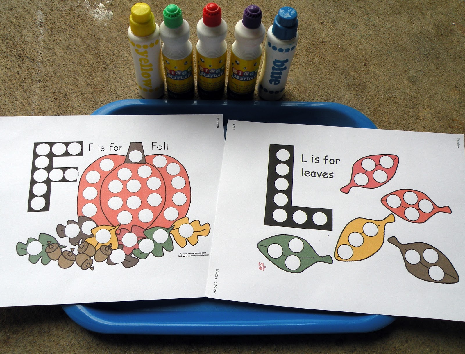 The Fantastic Five: Fall and Thanksgiving Tot Trays and Activities