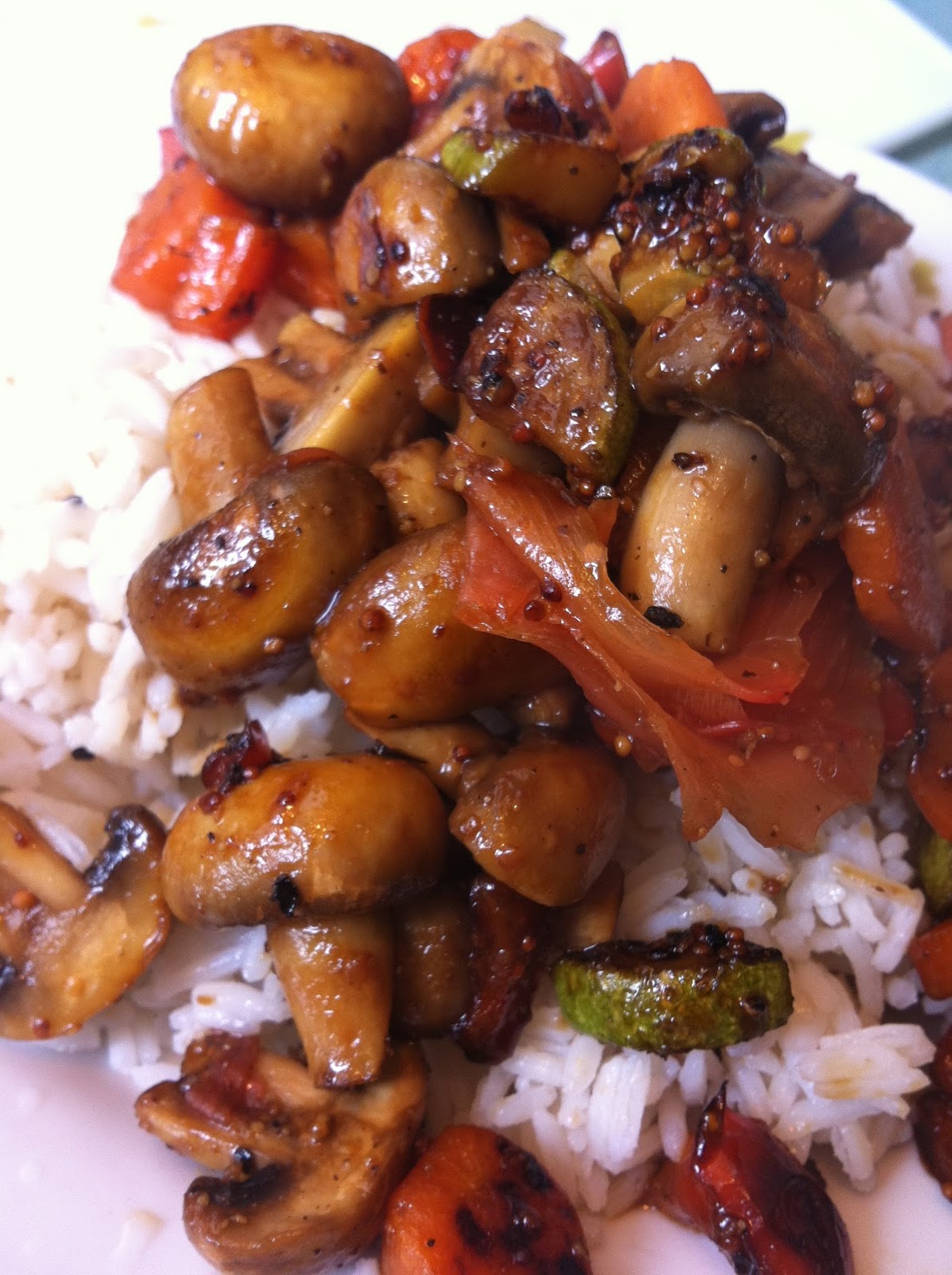 That Food: Stir fried vegetables on white rice