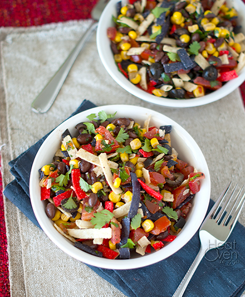 Salsa Salad ~ Heat Oven to 350