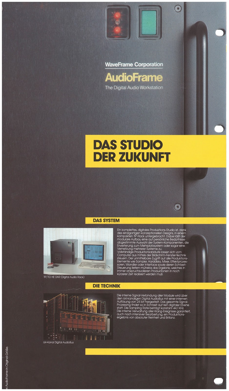 MATRIXSYNTH: German WaveFrame Corporation AudioFrame Flyer