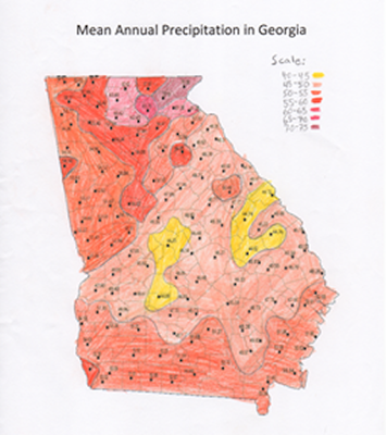 Environmental Science Blog: Isarithmic Map of Mean Precipitation in ...