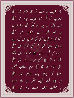 Beauty In The Eye: Ahmed Faraz Poetry