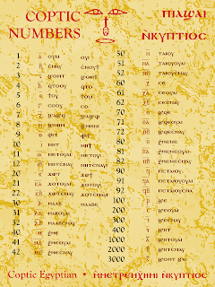 Revive the Egyptian Language: Coptic Lesson 4: Coptic Numerals
