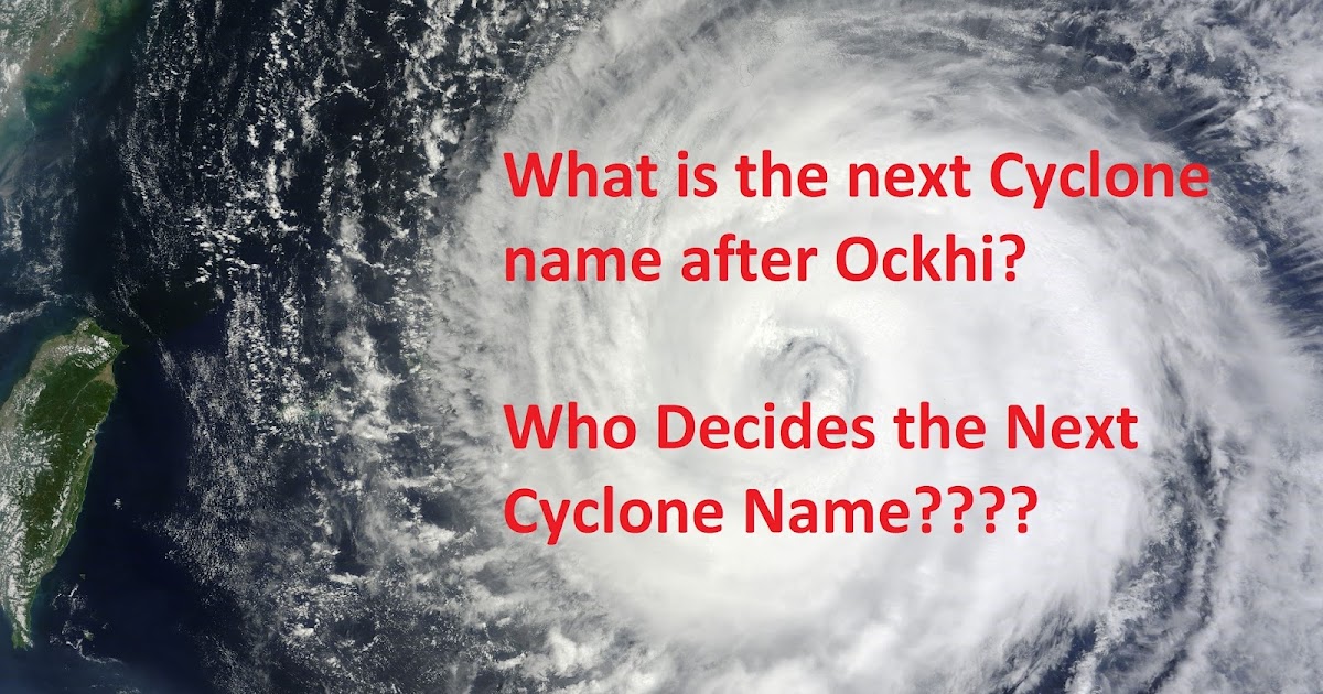 Cyclone Names in North Indian Ocean after Ockhi