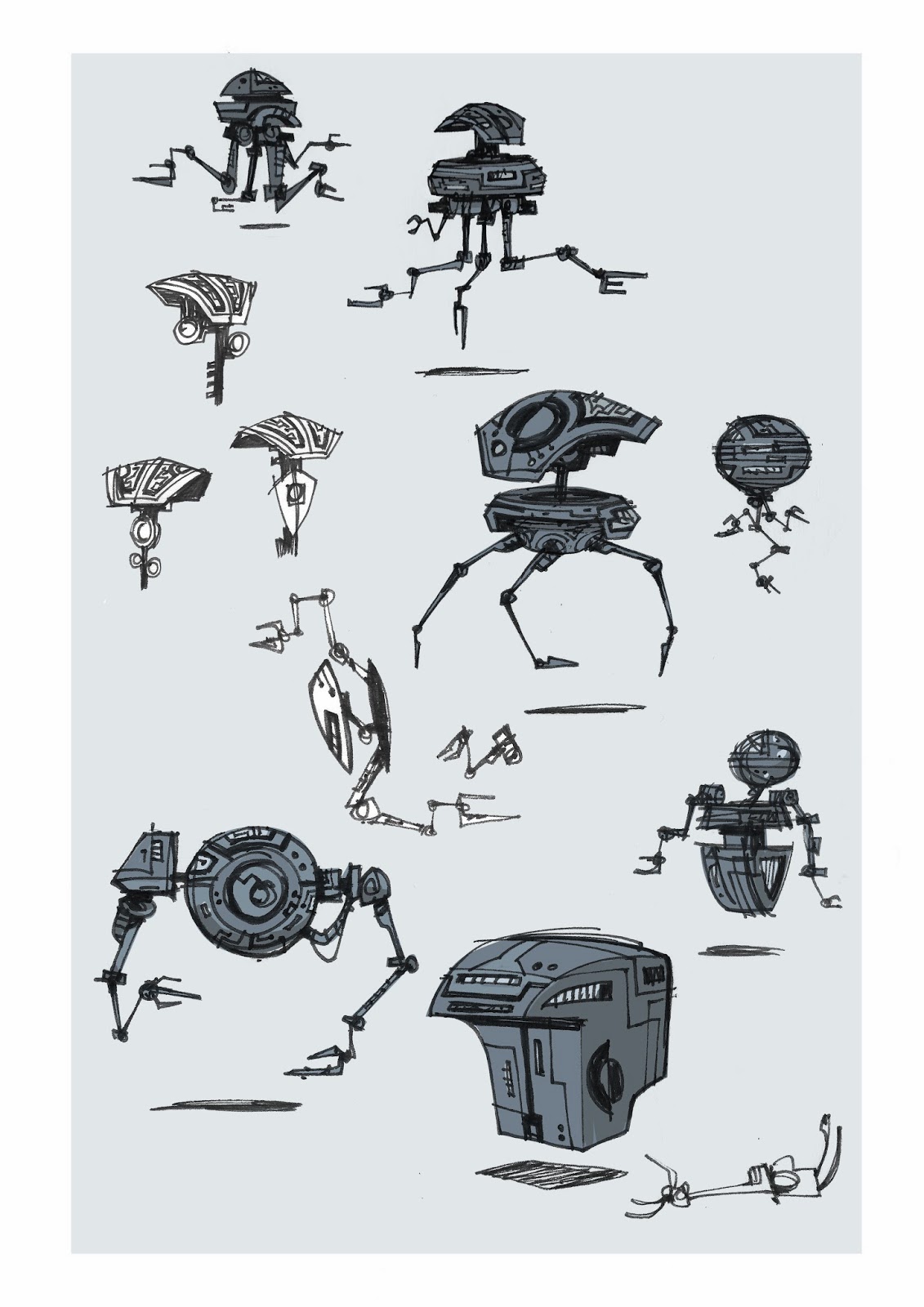 KERSWELLIAN: Tron Uprising: Robot And Drone Concepts