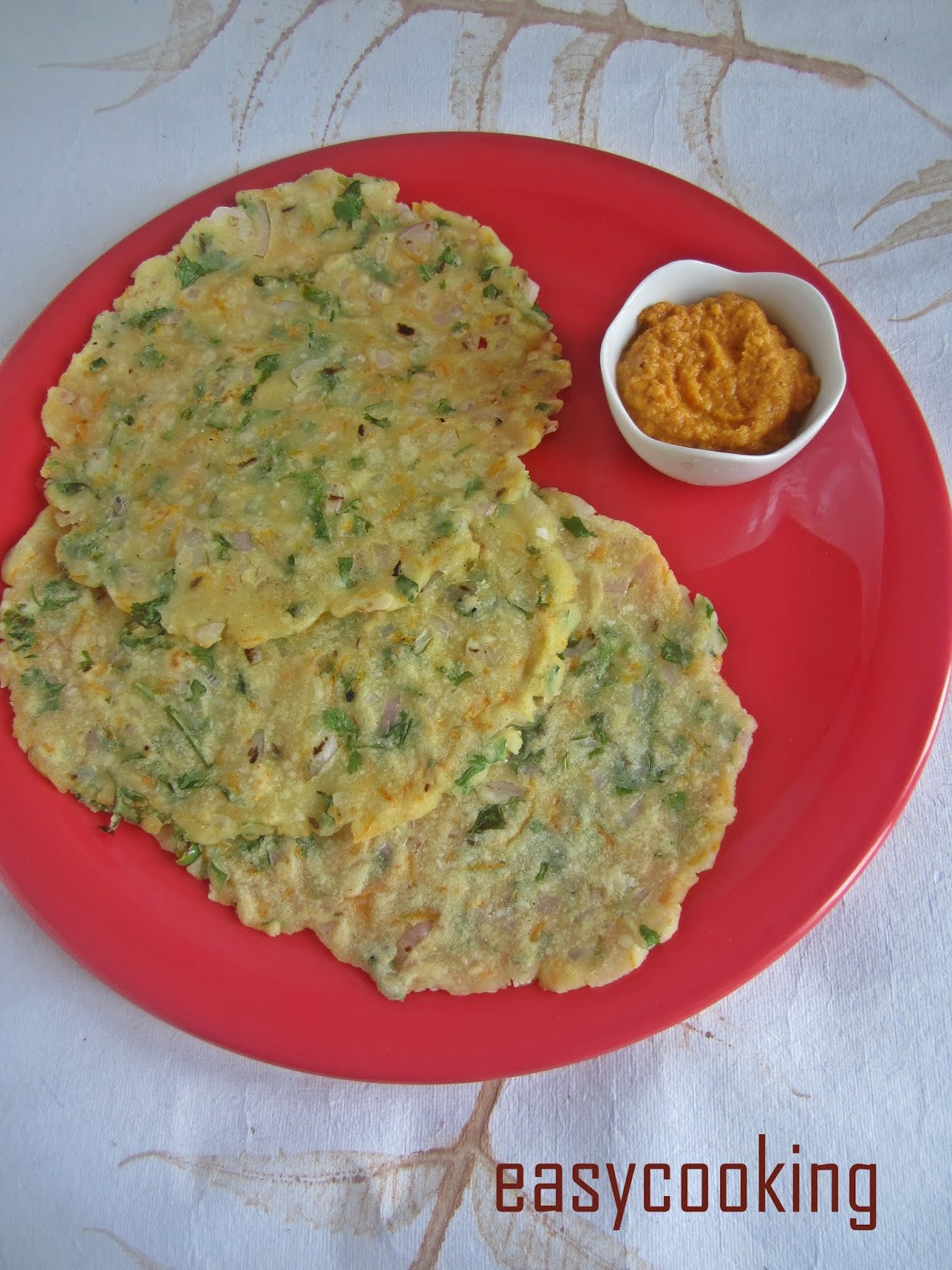 Easycooking: Akki Roti with Garlic Chutney