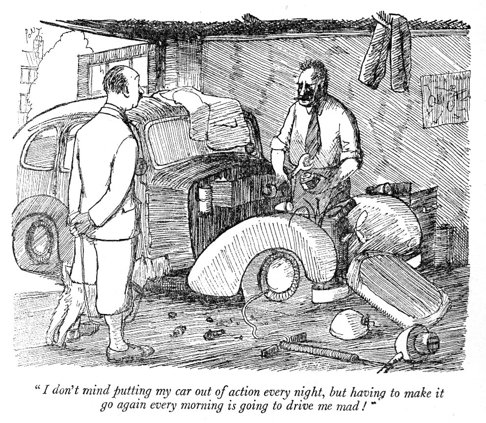 Progress is fine, but it's gone on for too long.: WWII cartoons by "Pont"