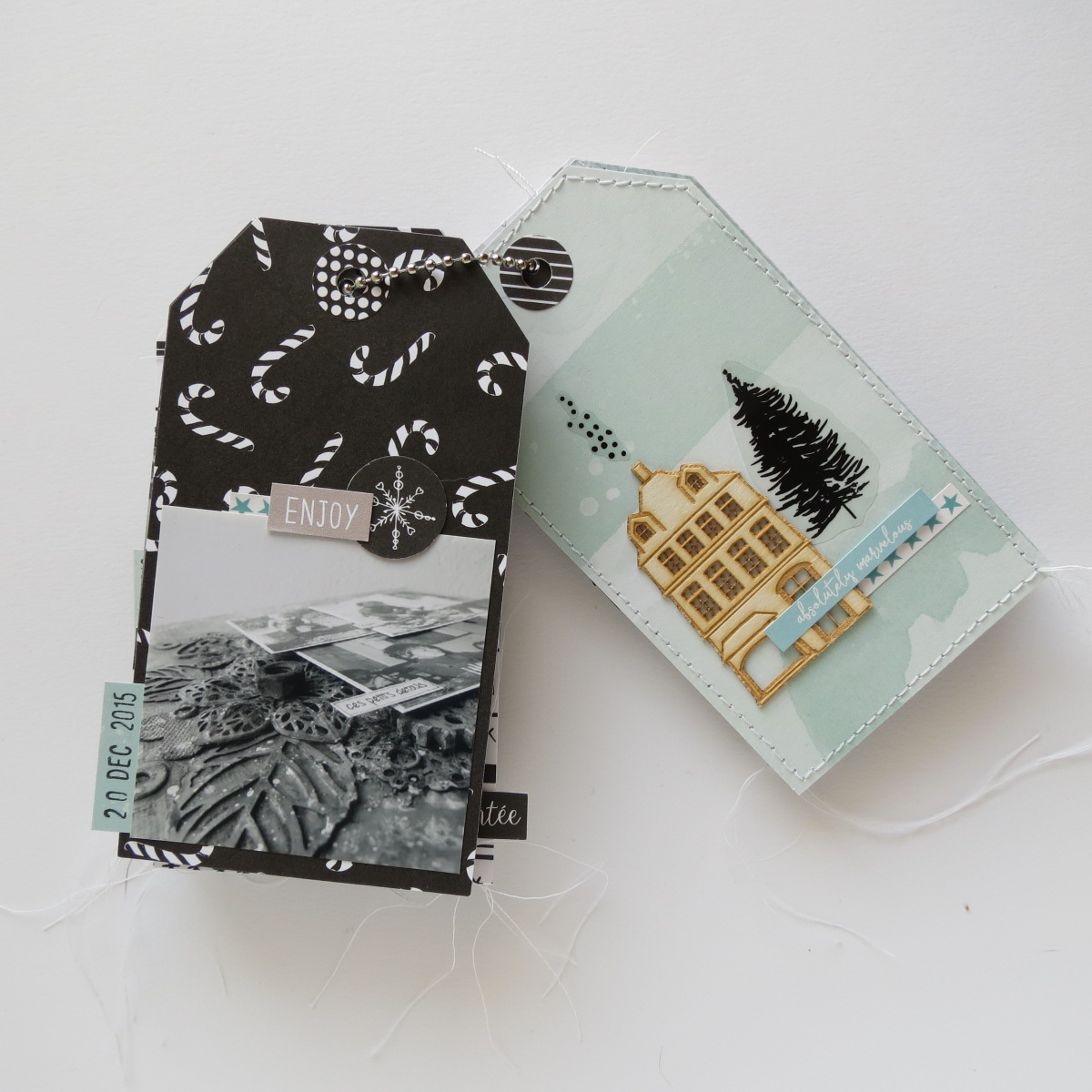 Les créations scrap d'Edwige Verrière: Mini-album de tags de Noël