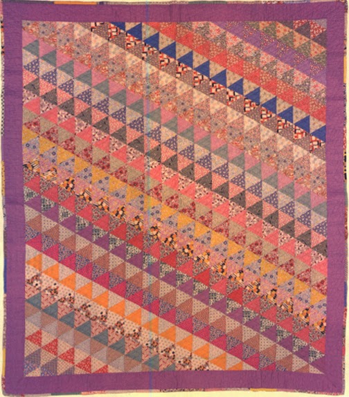 Barbara Brackman's MATERIAL CULTURE: Thousand Pyramids Charm Quilt