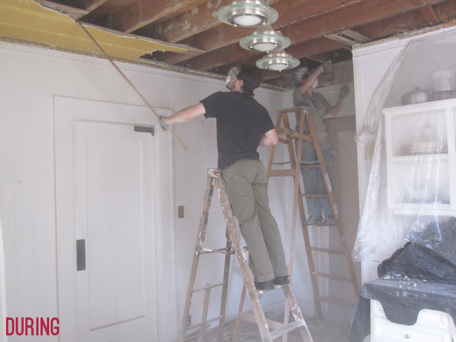 Keep Smiling: Kitchen Ceiling Demolition