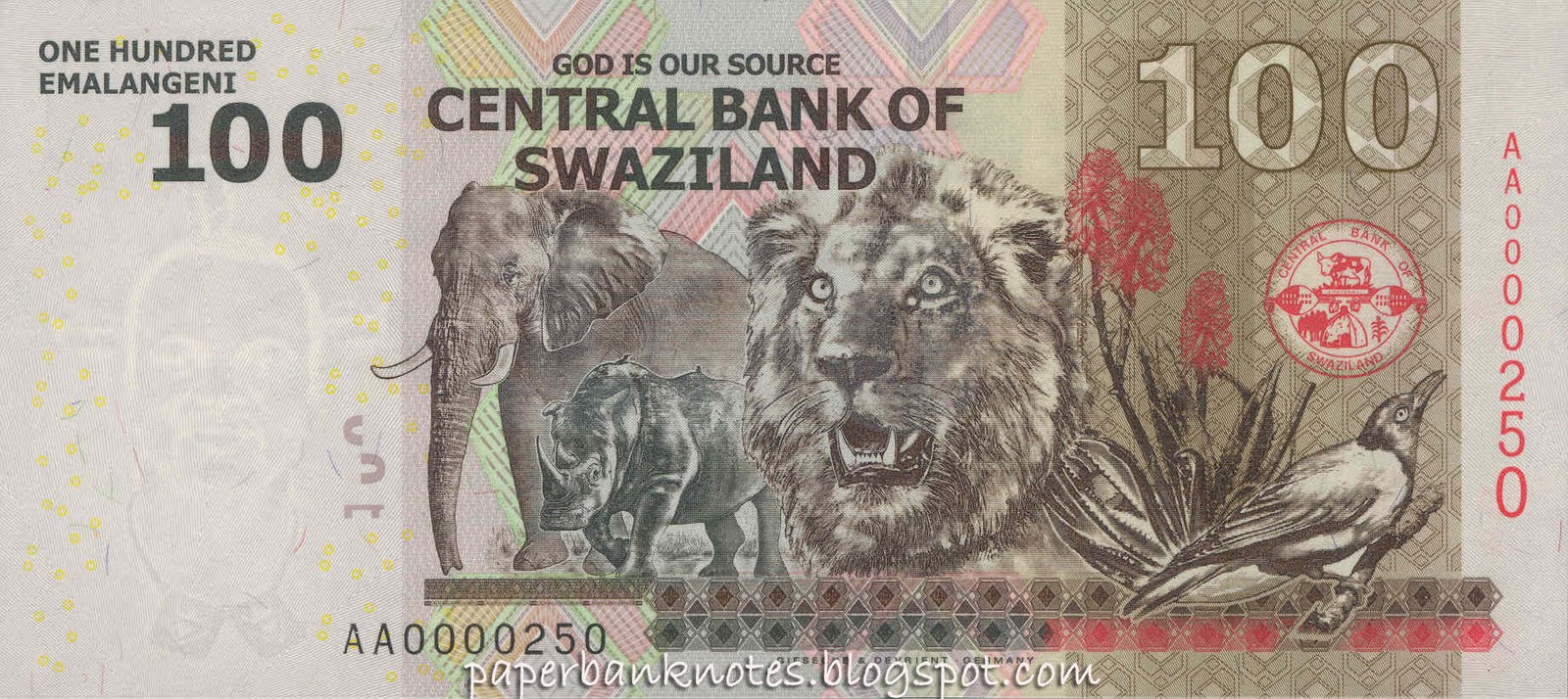 hybrid: Swaziland - 100 Emalangeni