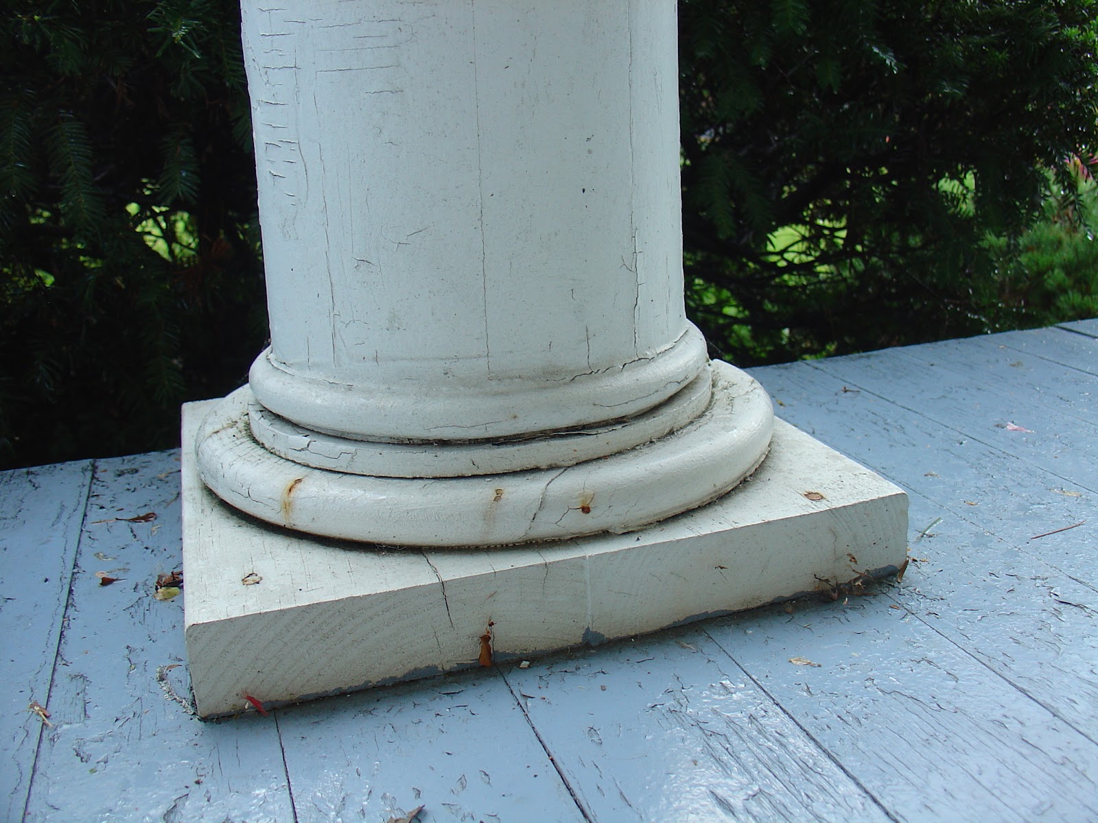 Life at Pugsley: It's raining - time to replace porch column bases