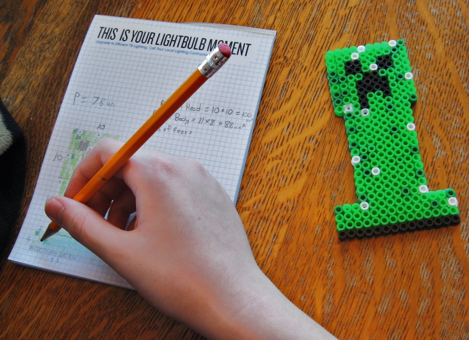 Almost Unschoolers: Perler Beads, Minecraft, and Math