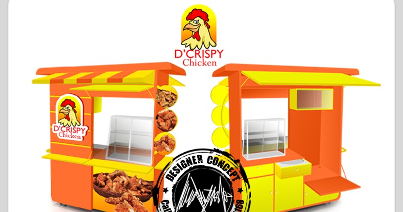 Desain Gerobak Chicken Crispy Food And Beverage Carts And Kiosk Image