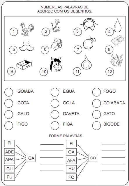 ARTEMANHAS DA TURMINHA: Fonema G