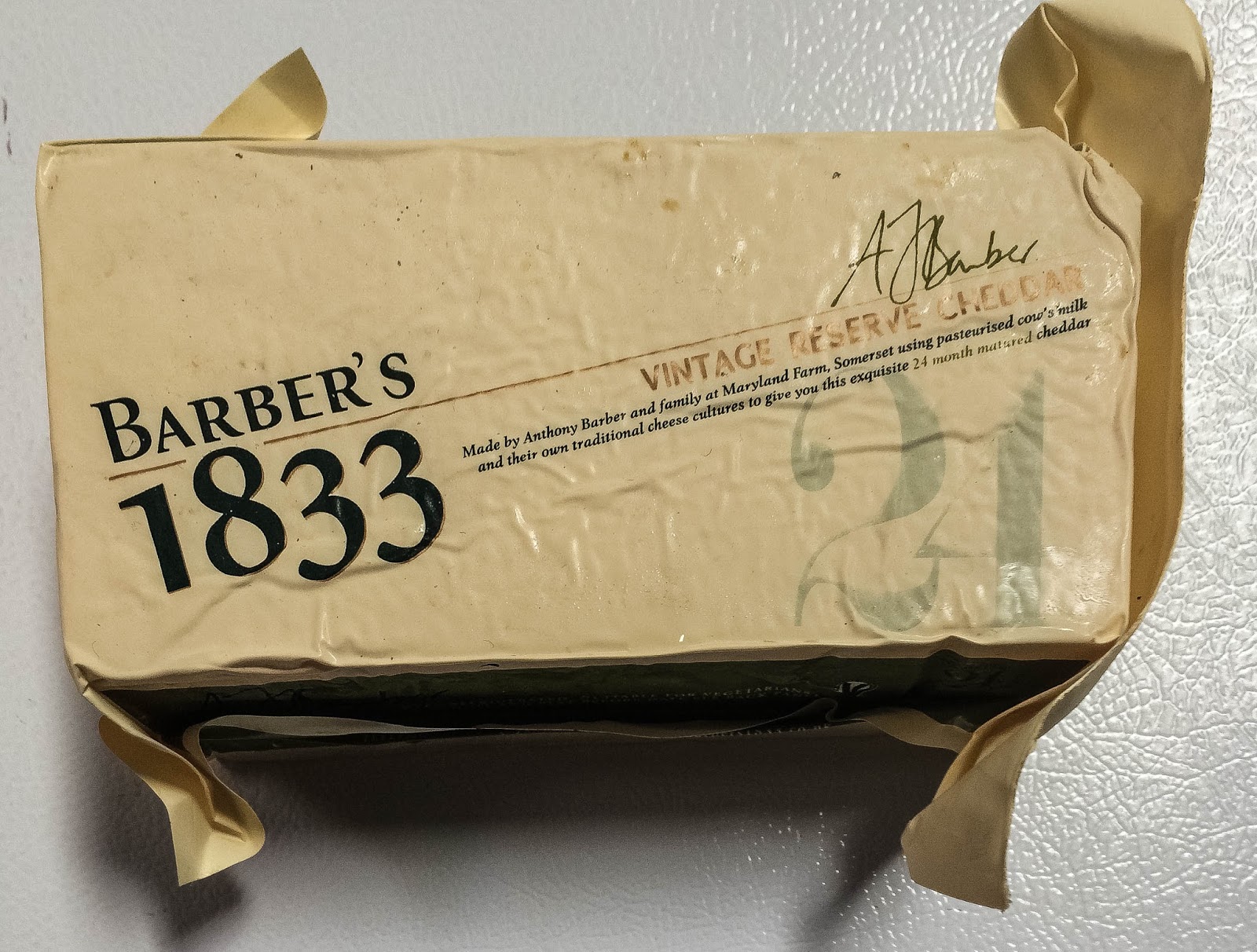 Cannundrums: Barber's 1833 Vintage Reserve Cheddar