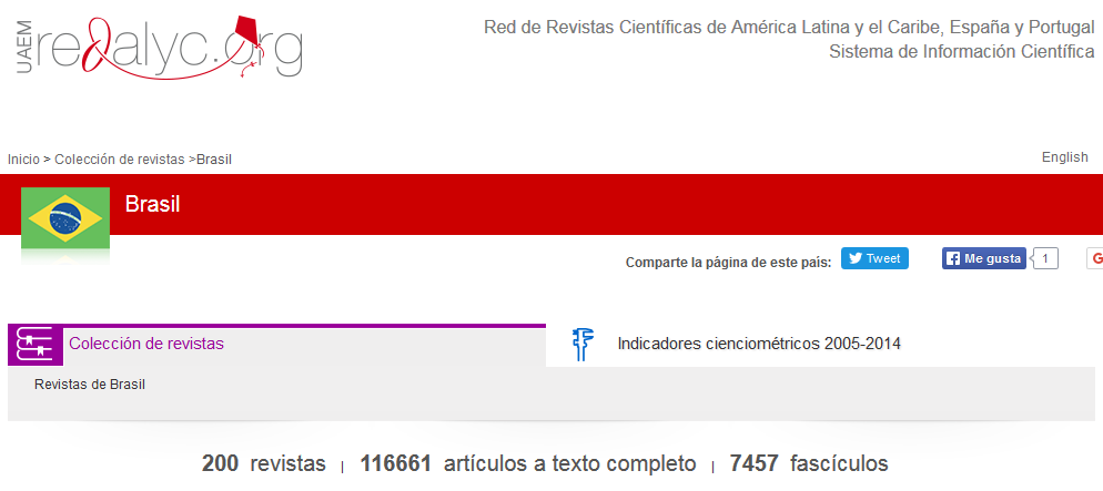 Revistas brasileiras em REDALYC | Revistas Científicas Brasileiras