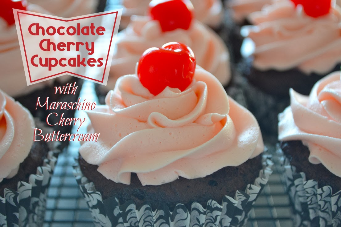 Sunny by Design: Chocolate Cherry Cupcakes with Maraschino Cherry ...