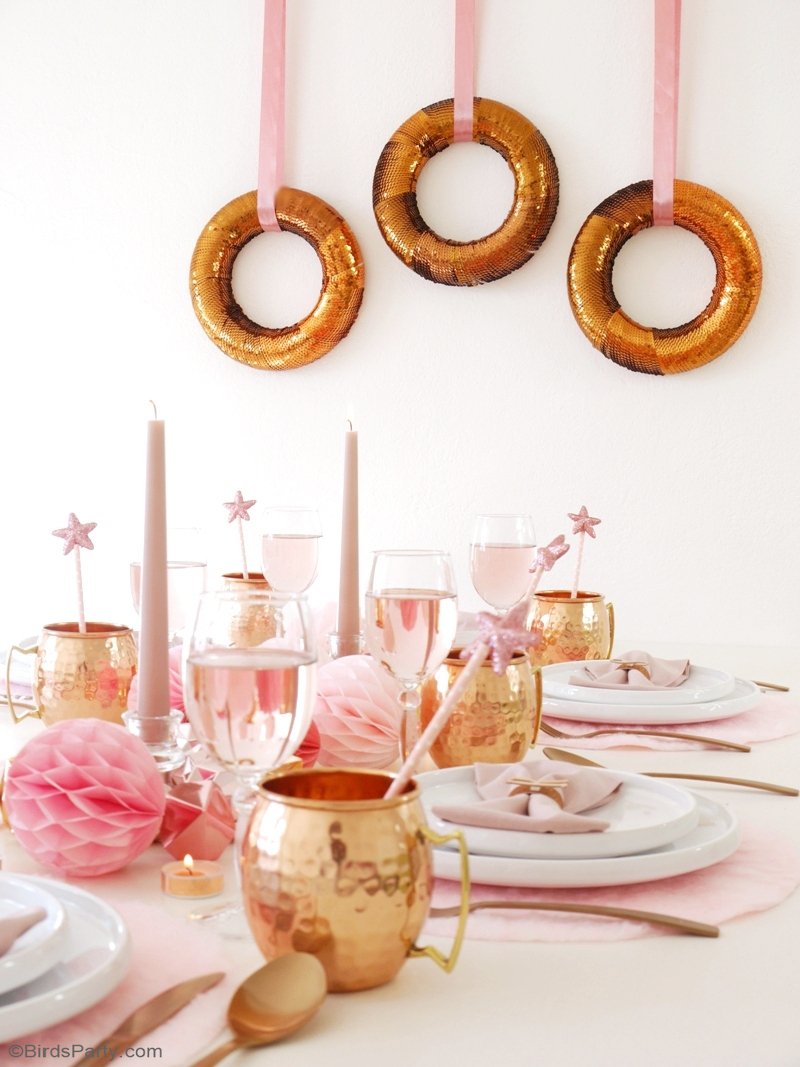 My Pink & Copper Christmas Party - Party Ideas | Party Printables Blog