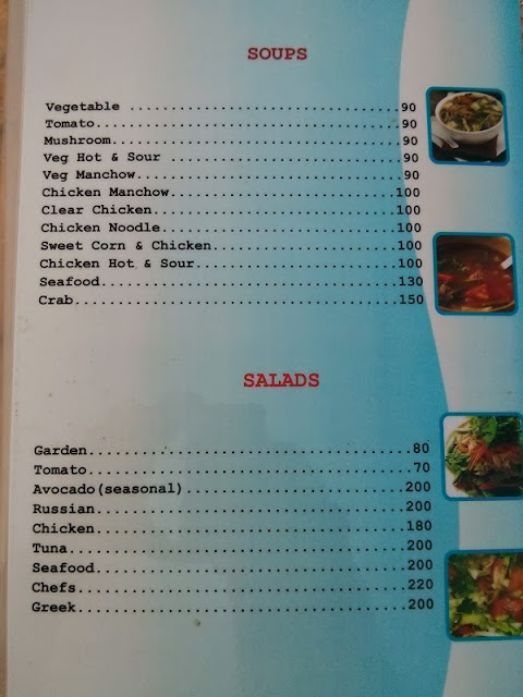 Travel and food tales: Goa - Food, Menus - Baga (Part 1)