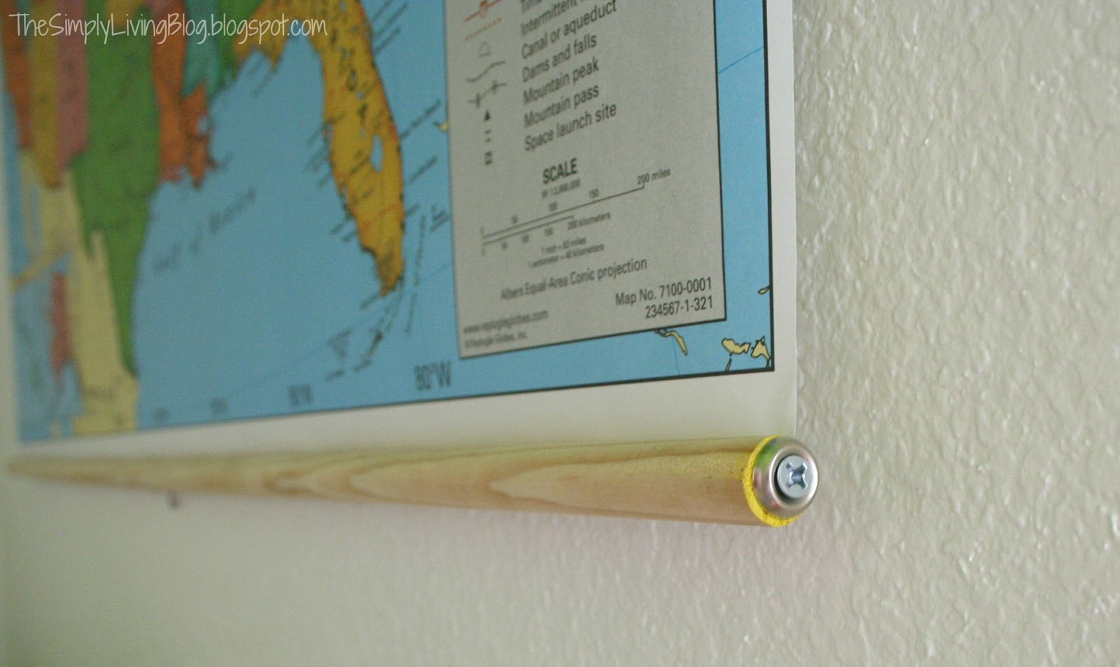 Simply Living : DIY "Pull Down" Map