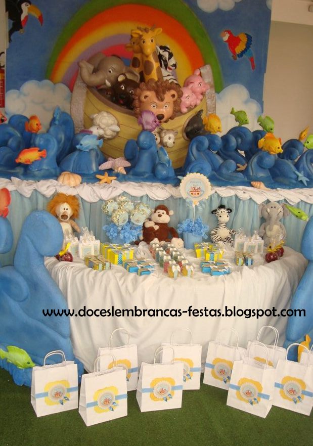 Doces Lembranças Festas Personalizadas: Festa Arca de Noé - Benjamin 1 ano