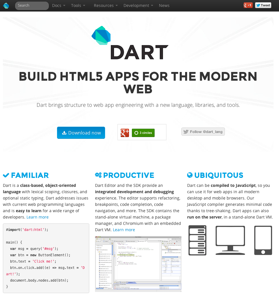 How we built the new Dart homepage