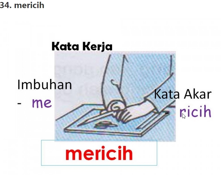 Sekitar Kawasan Sekolah: kata kerja
