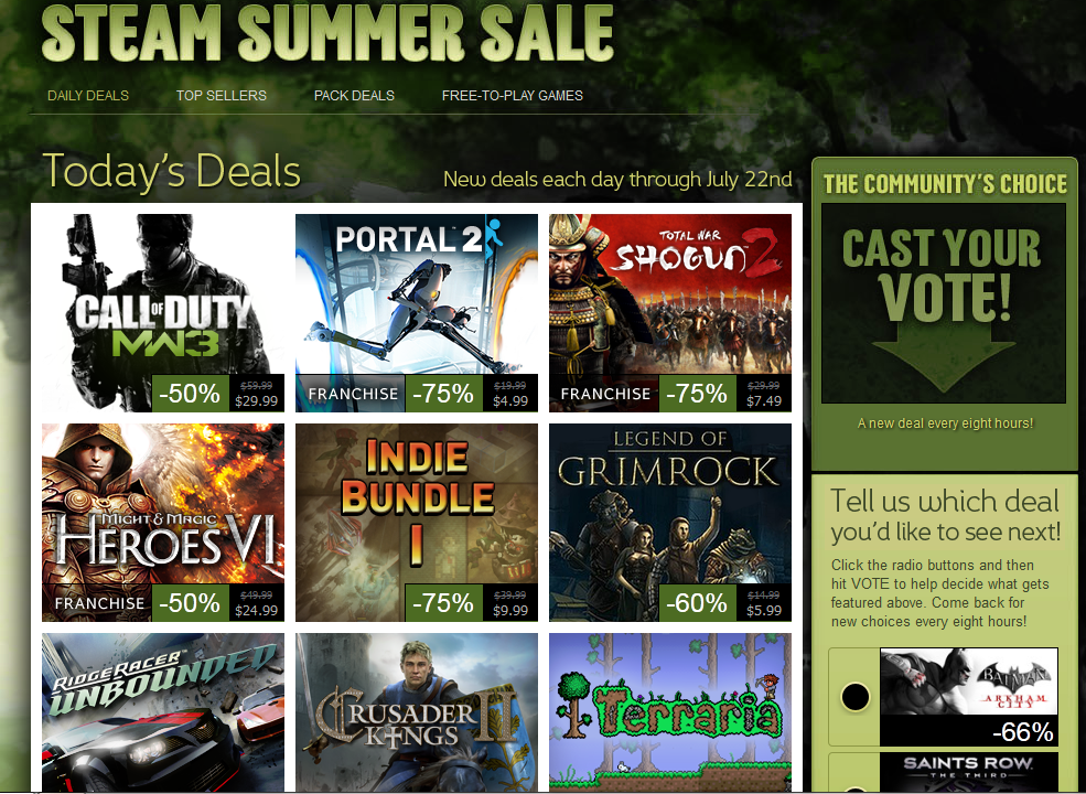 Steam Summer Sale Starts Today