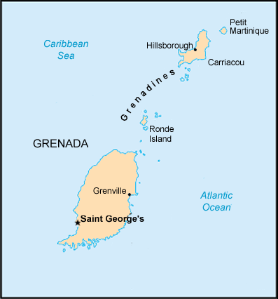 Carte du monde - Bon voyage: Carte Grenade