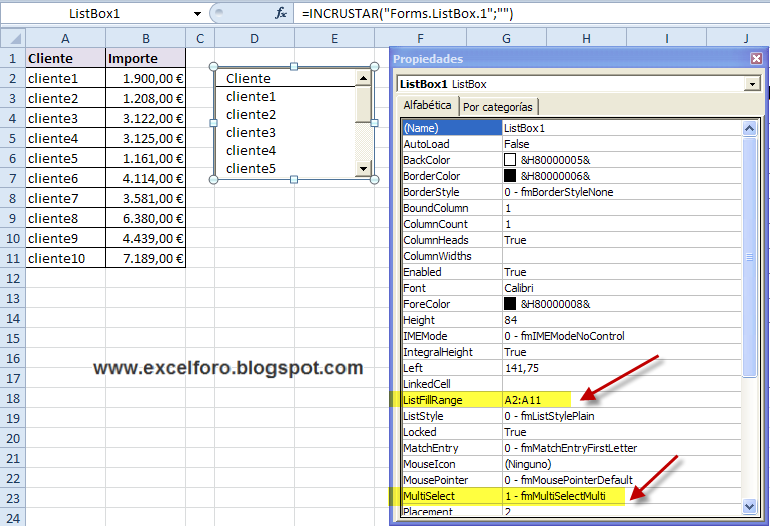 VBA: Contar elementos seleccionados de un ListBox en Excel. | EXCEL FORO: Un blog de Excel