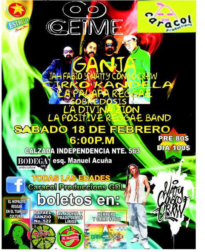 GANJA OFICIAL Reggae Mexicano: PRESENTACIONES 2013