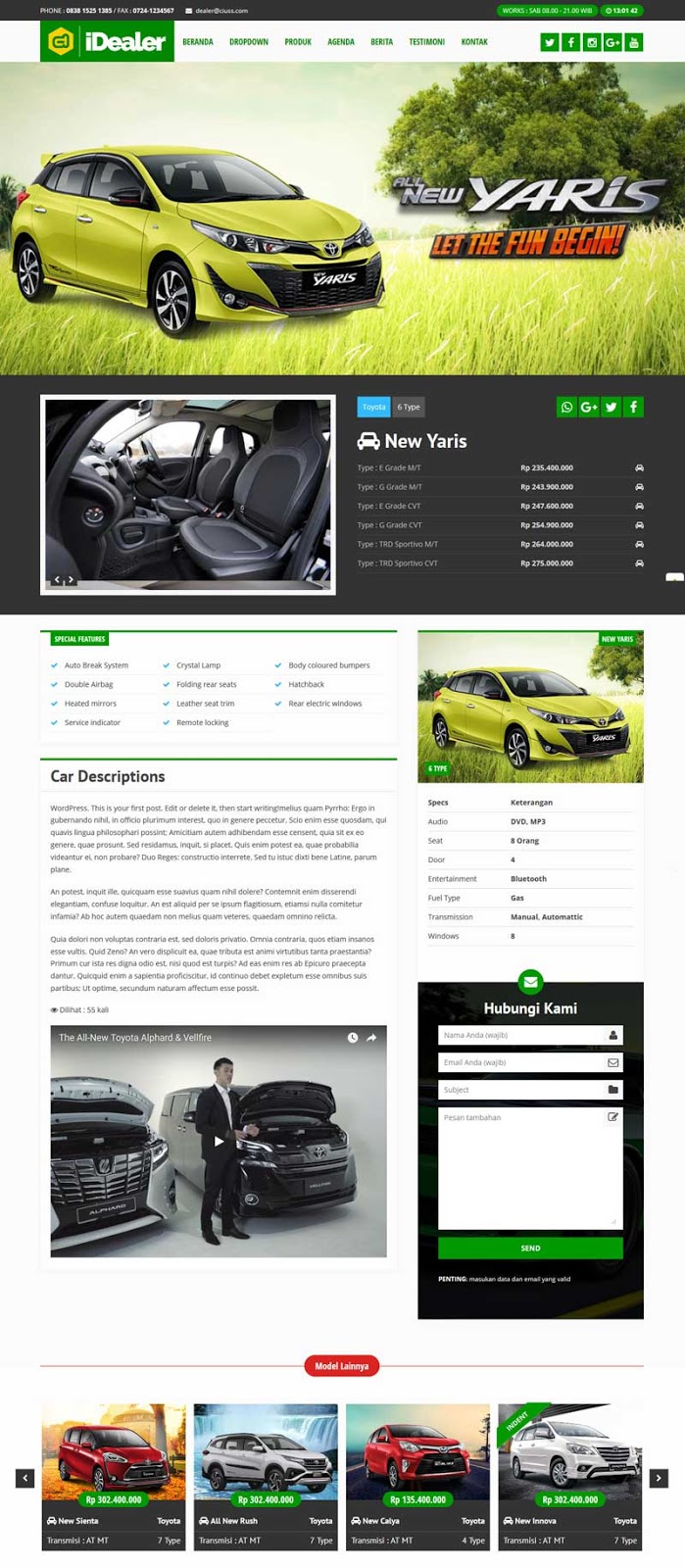 Jasa Pembuatan Website Sales Mobil, Otomotif, Motor Murah Keren