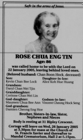 Chua Soon Leong and family (Lao Sua)