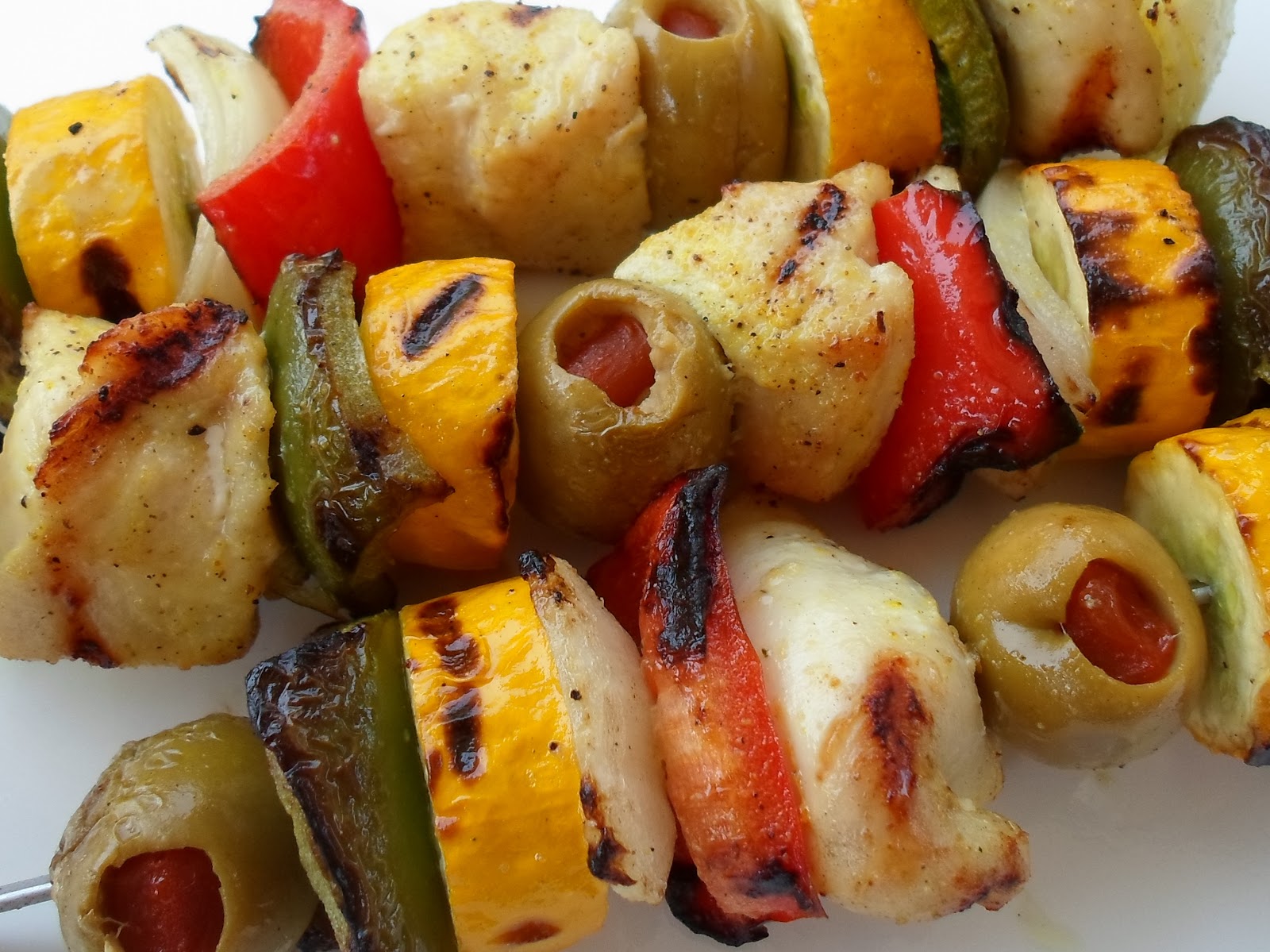 Happier Than A Pig In Mud: Adobo Chicken Kabobs with Colossal Spanish ...