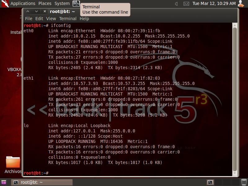 Comandos Básicos Backtrack