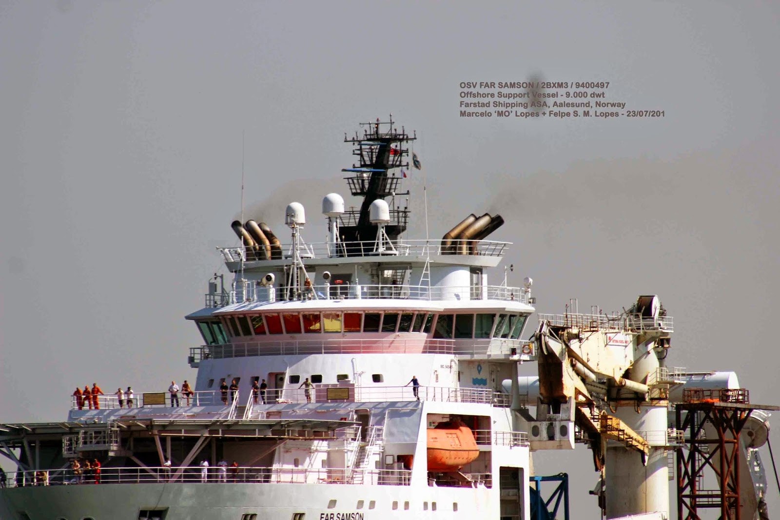 Santos Shiplovers: OSV Far Samson / 2BXM3 - Primeira escala no porto ...