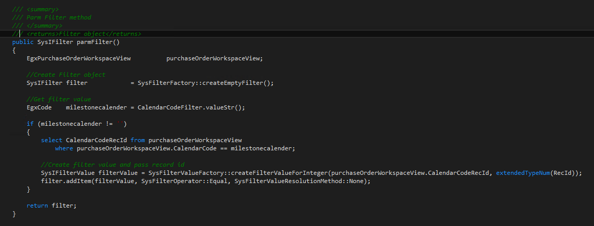 Inside Microsoft Dynamics AX: How to filter workspace list grid / form Part in D365