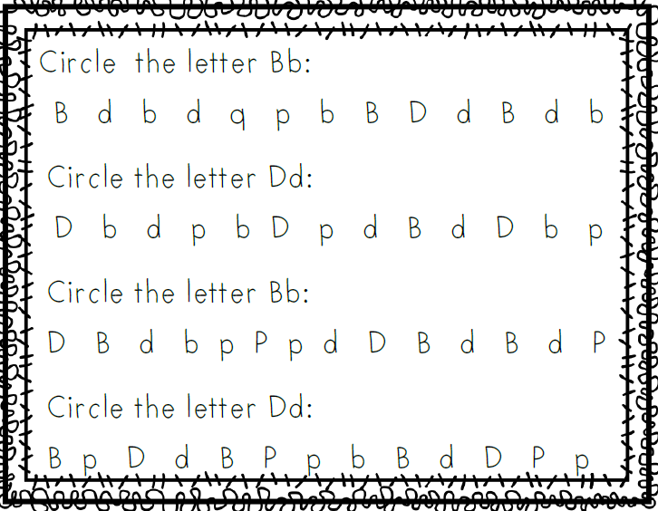 Free Letter B and D discrimination | Mrs. Black's Bees