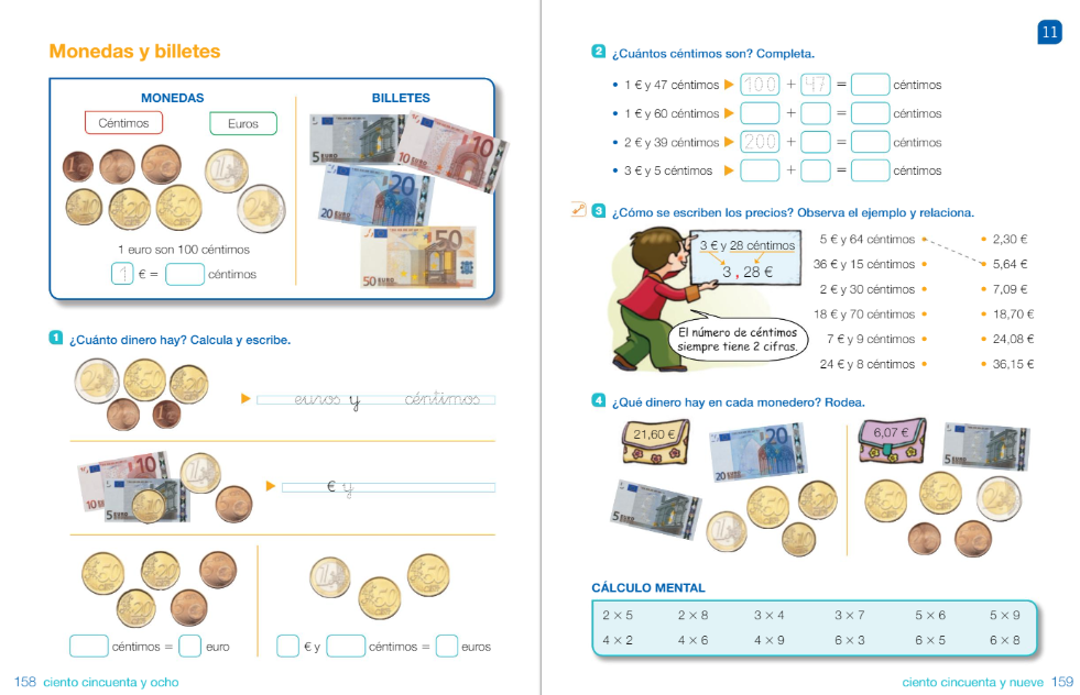 Diario de 2º A: Monedas y billetes / Problemas con dinero