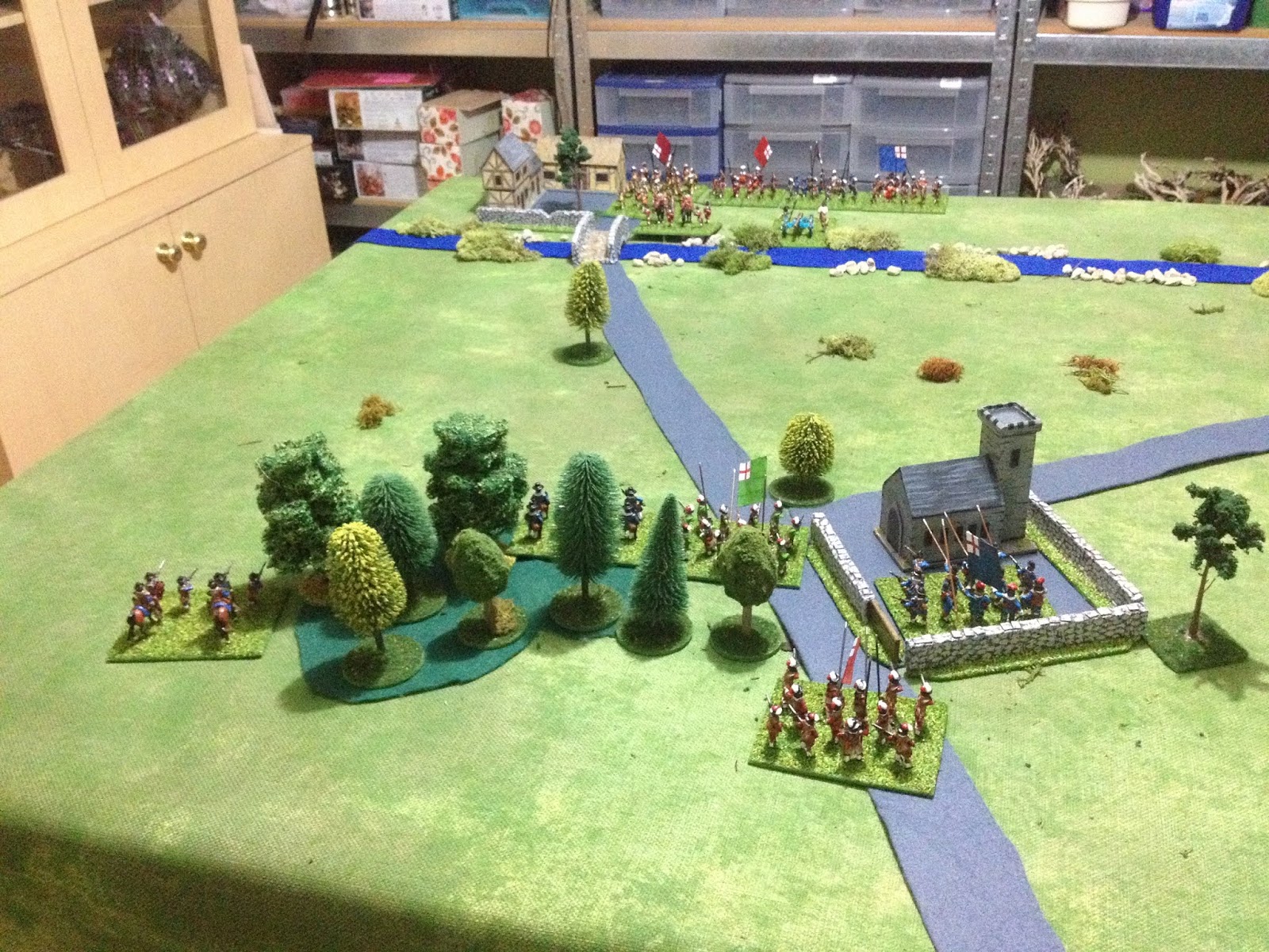 Grid based wargaming - but not always: ECW campaign game 4 set up
