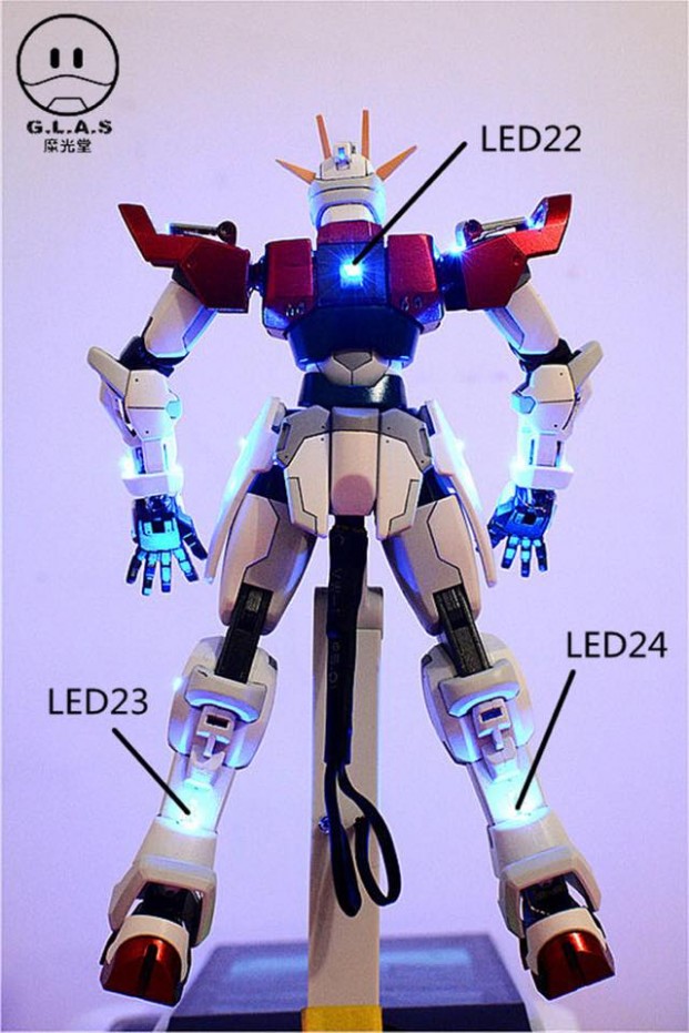Custom Build: HGBF 1/144 Try Burning Gundam + LED