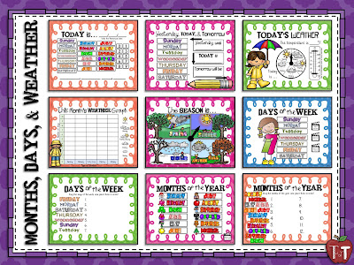 Teaching With Terhune: DIGITAL MORNING MEETING CALENDAR FOR THE SMARTBOARD