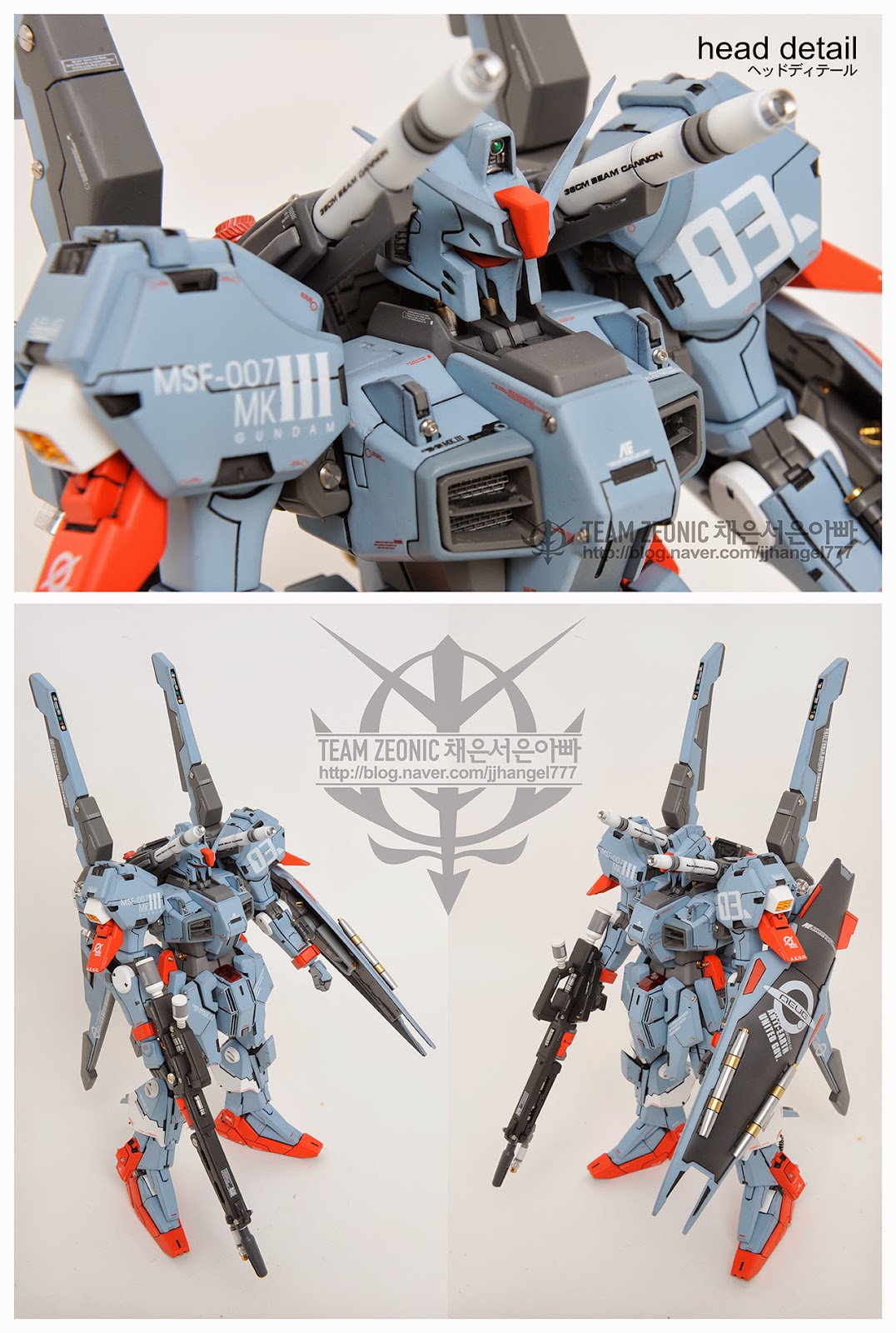 GUNDAM GUY: RE/100 MSF-007 Gundam Mk-III - Customized Build