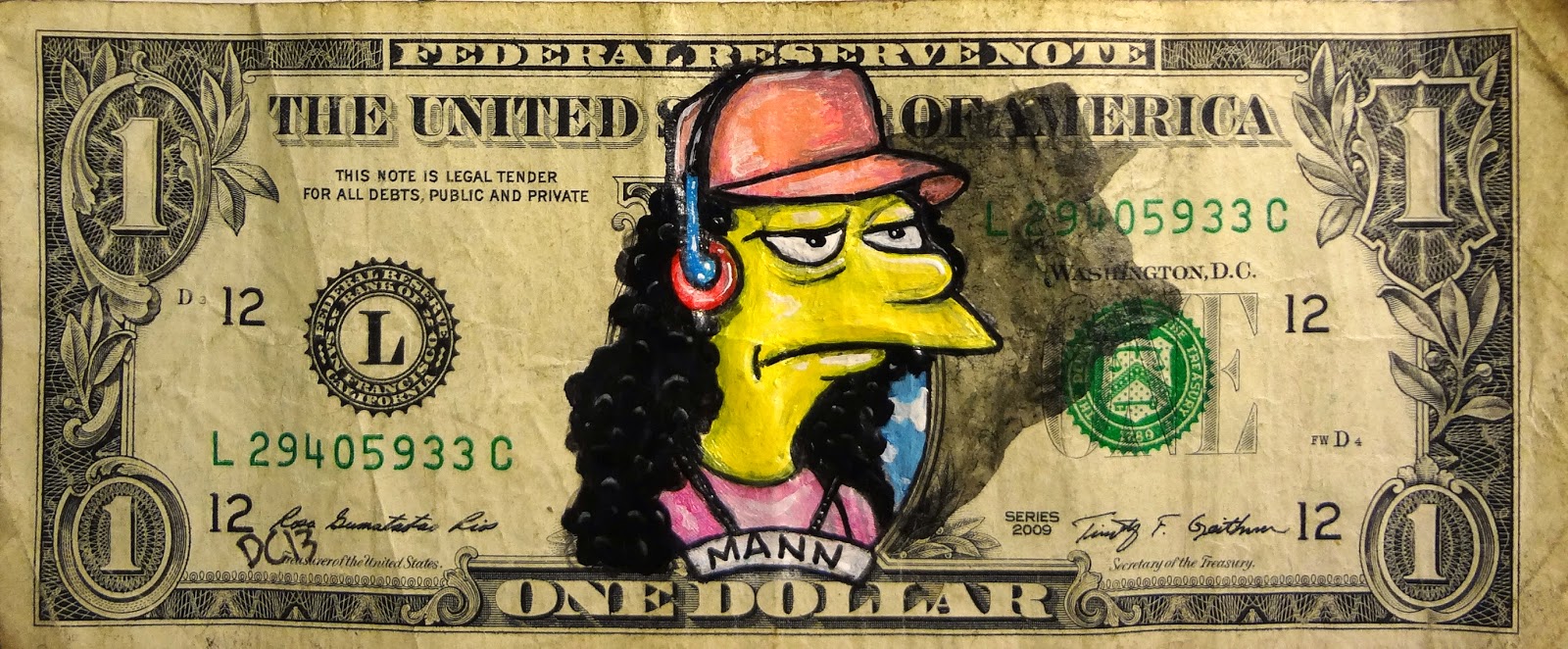 The Art of Donovan Clark: The Simpsons Money art By Donovan Clark