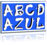 Letras resaltadas de azul para facebook