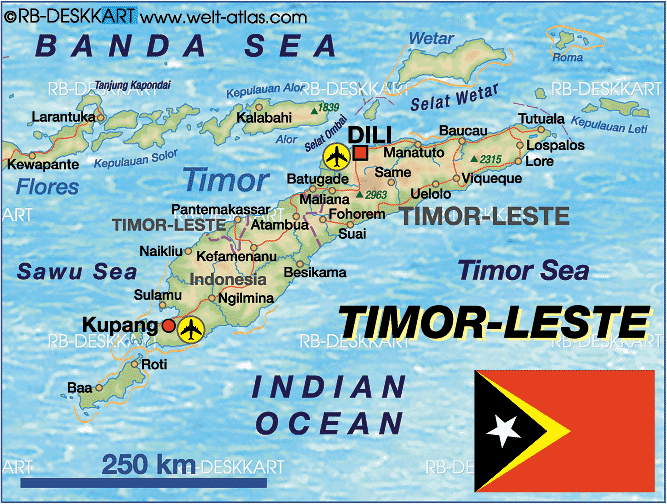 TIMOR ORIENTAL - MAPAS GEOGRÁFICOS DE TIMOR ORIENTAL - Mundo Hispánico™