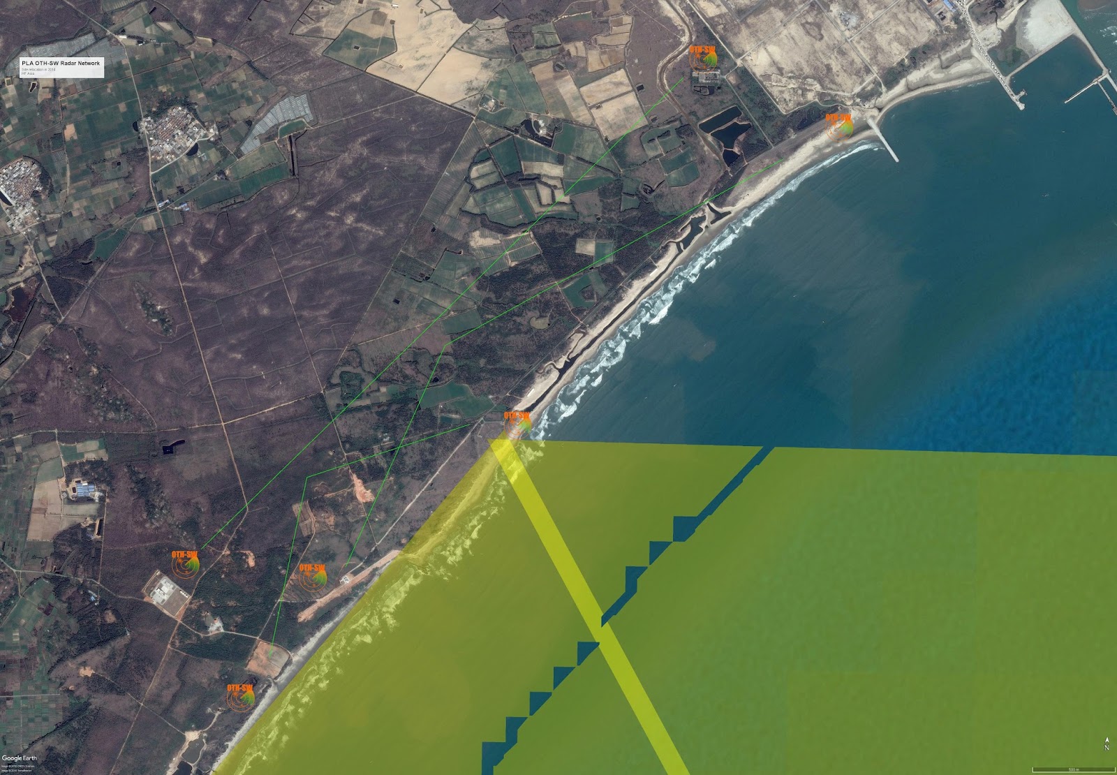 Taiwan strait: PLA OTH surface wave radar network for the Taiwan strait