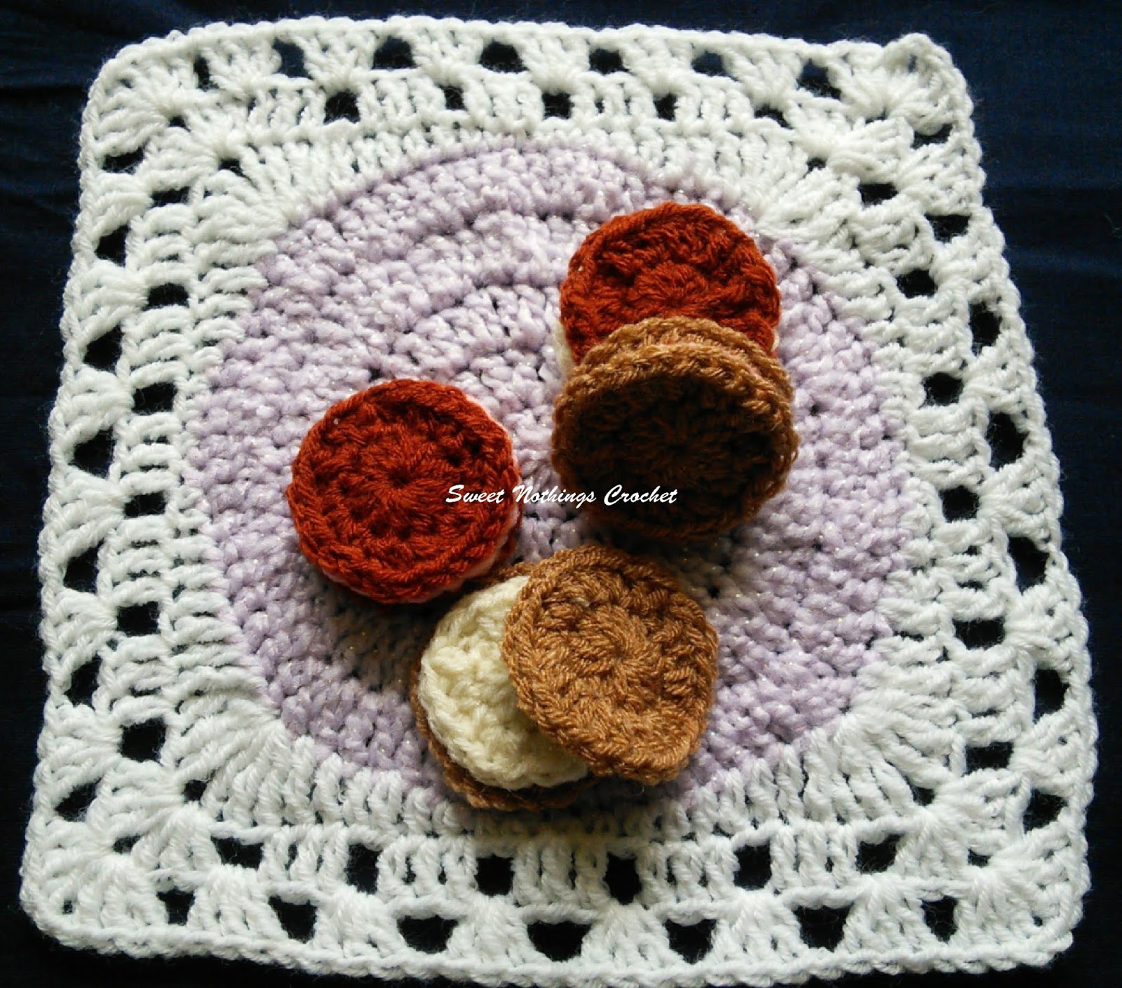 Sweet Nothings Crochet: CREAM FILLED BISCUITS GRANNY SQUARE : FOOD ...